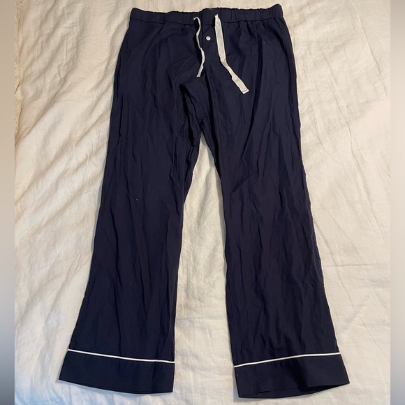 J. Crew | Intimates & Sleepwear | Jcrew Navy Cotton Pajama Set Size L ...